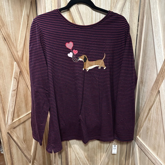 Talbots | Tops | Talbots Plus Size Valentine Dog Shirt Size X | Poshmark